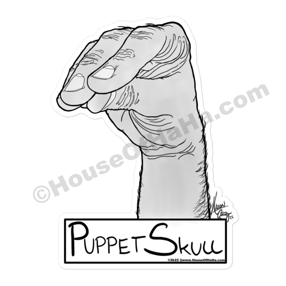 Puppet Skull Vinyl Sticker – House Of HaHa
